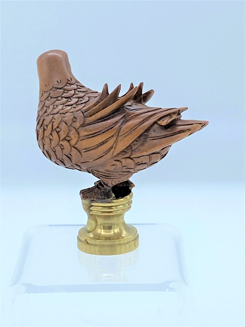 BIRD Pigeon Vintage Wood Netsuke Lamp Finial - Etsy
