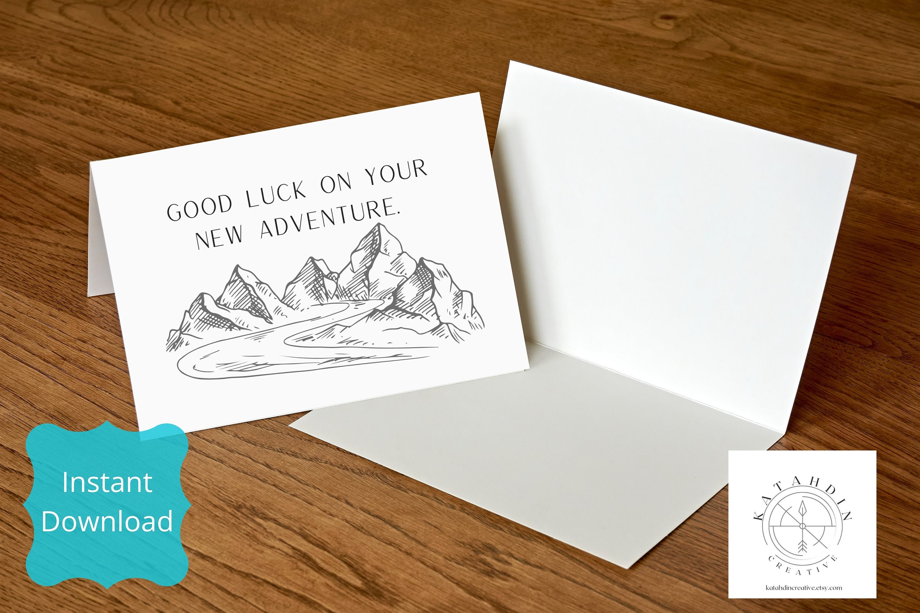 Printable Card, Good Luck on Your New Adventure, Instant Download ...