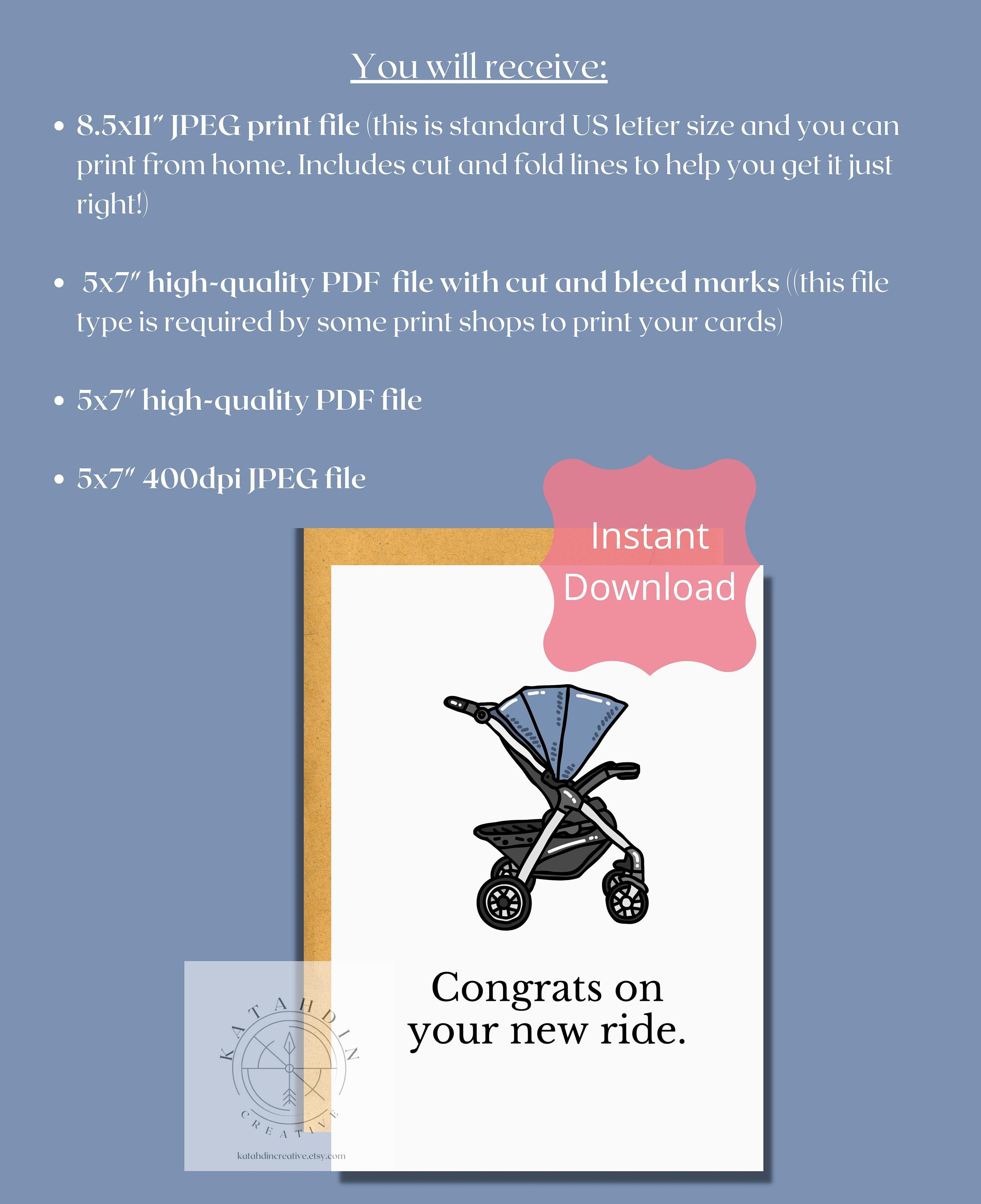 Printable Card Congrats on Your New Ride Instant Download - Etsy