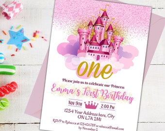 Printable Birthday Invitation Princess Theme Party Princess | Etsy