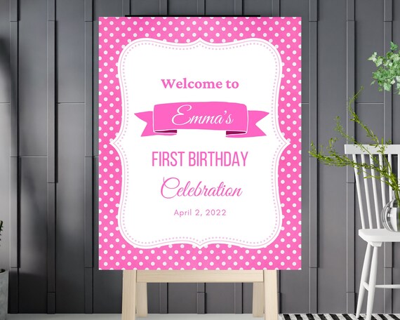 Printable Birthday Welcome Sign Personalized Welcome Sign | Etsy