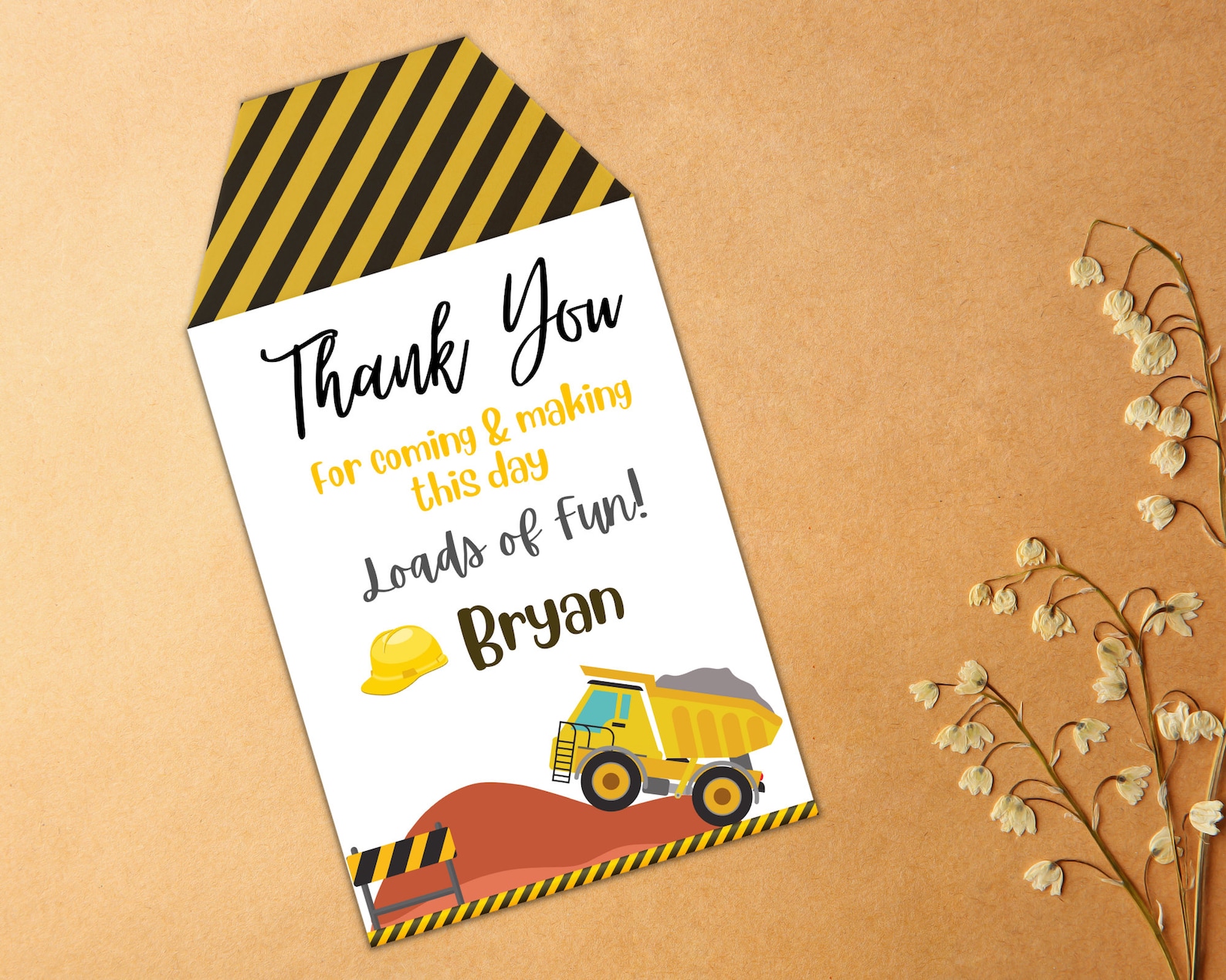 Printable Birthday Thank You Tags Personalized Text - Etsy
