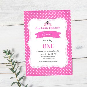 Printable Birthday Invitation Princess Theme Party Princess | Etsy