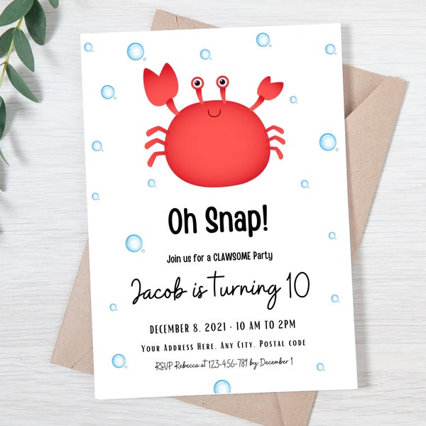 Crab Party - Etsy