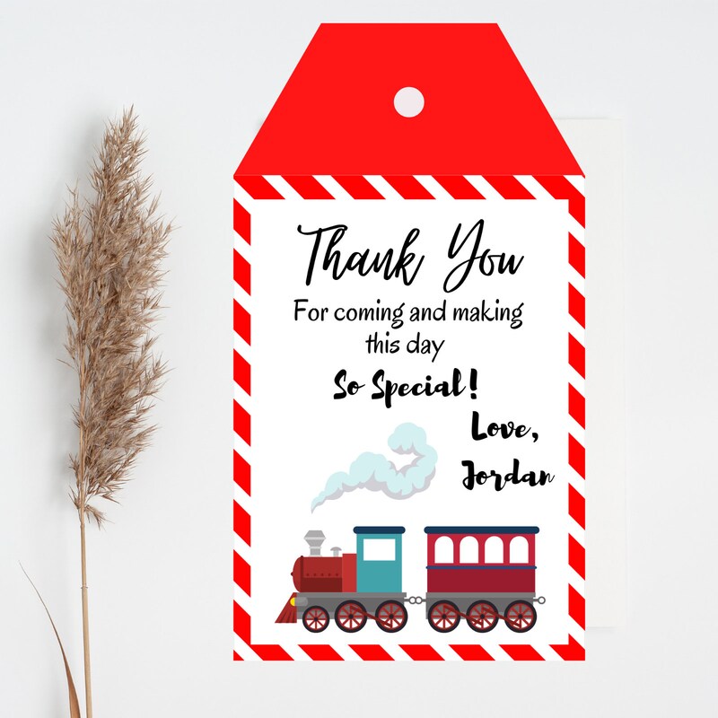 Train Thank You Tags - Etsy