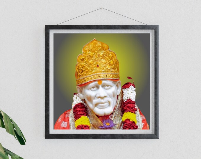 Printable Shirdi Sai Wall Art, Sai Baba Photo, Shirdi Sai Print, Sai ...