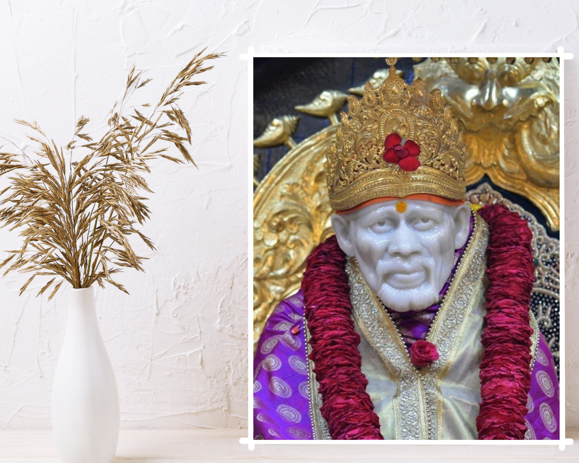 Printable Shirdi Sai Wall Art, Sai Baba Photo, Shirdi Sai Print, Sai ...