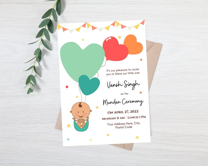 Mundan Ceremony Invitation Mundan Invitation Mundan Invite - Etsy