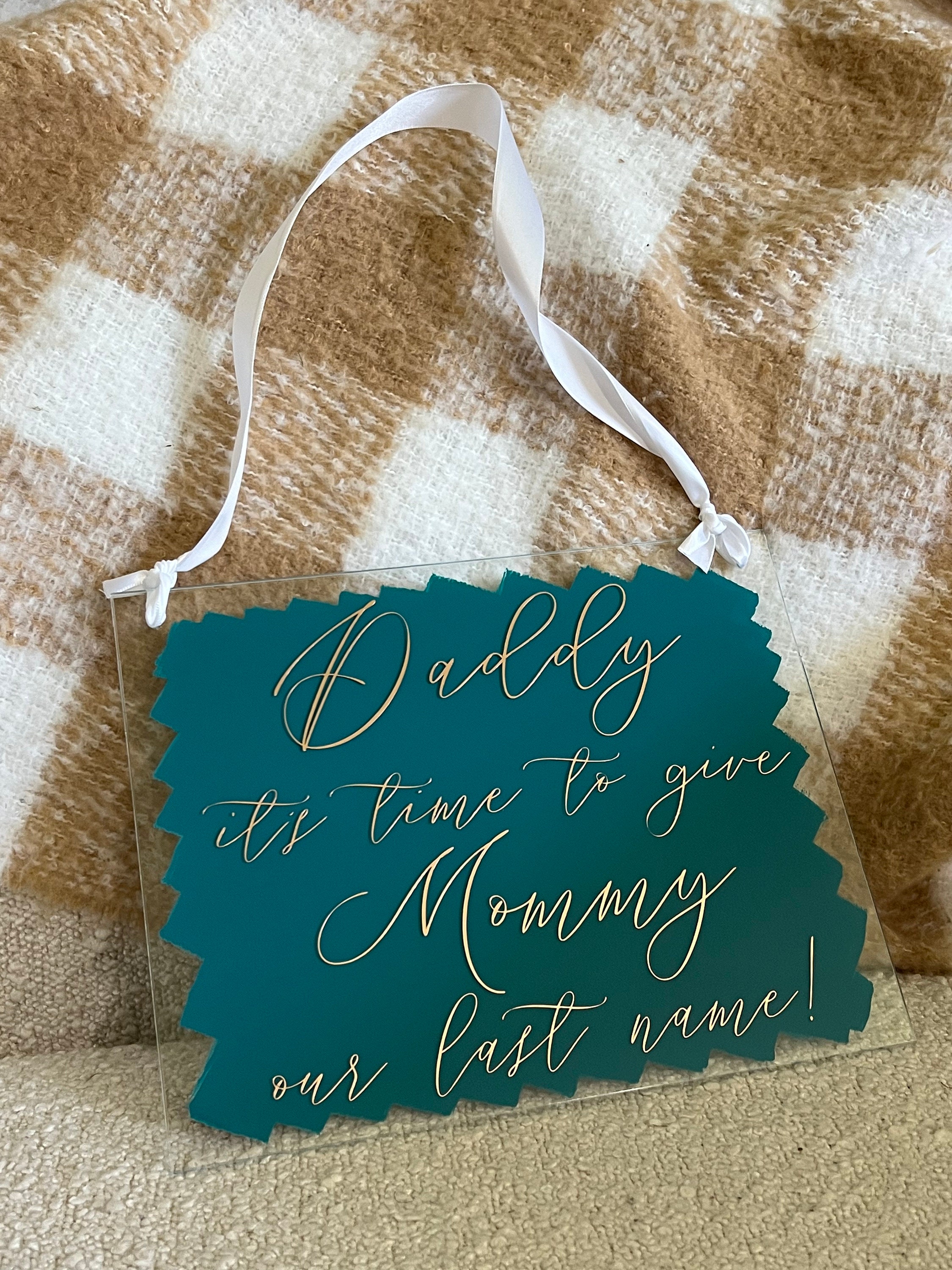 Painted Acrylic Last Name Wedding Signs - Etsy