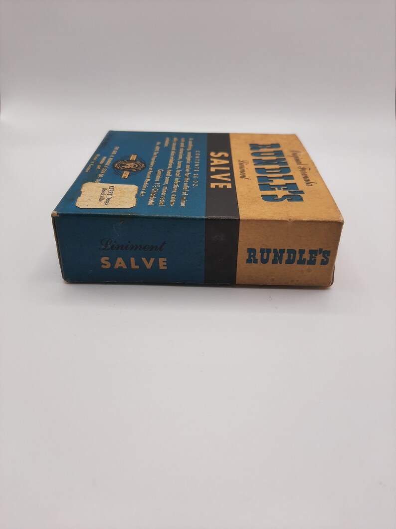 Vintage Rundle's Liniment Salve-empty Box - Etsy