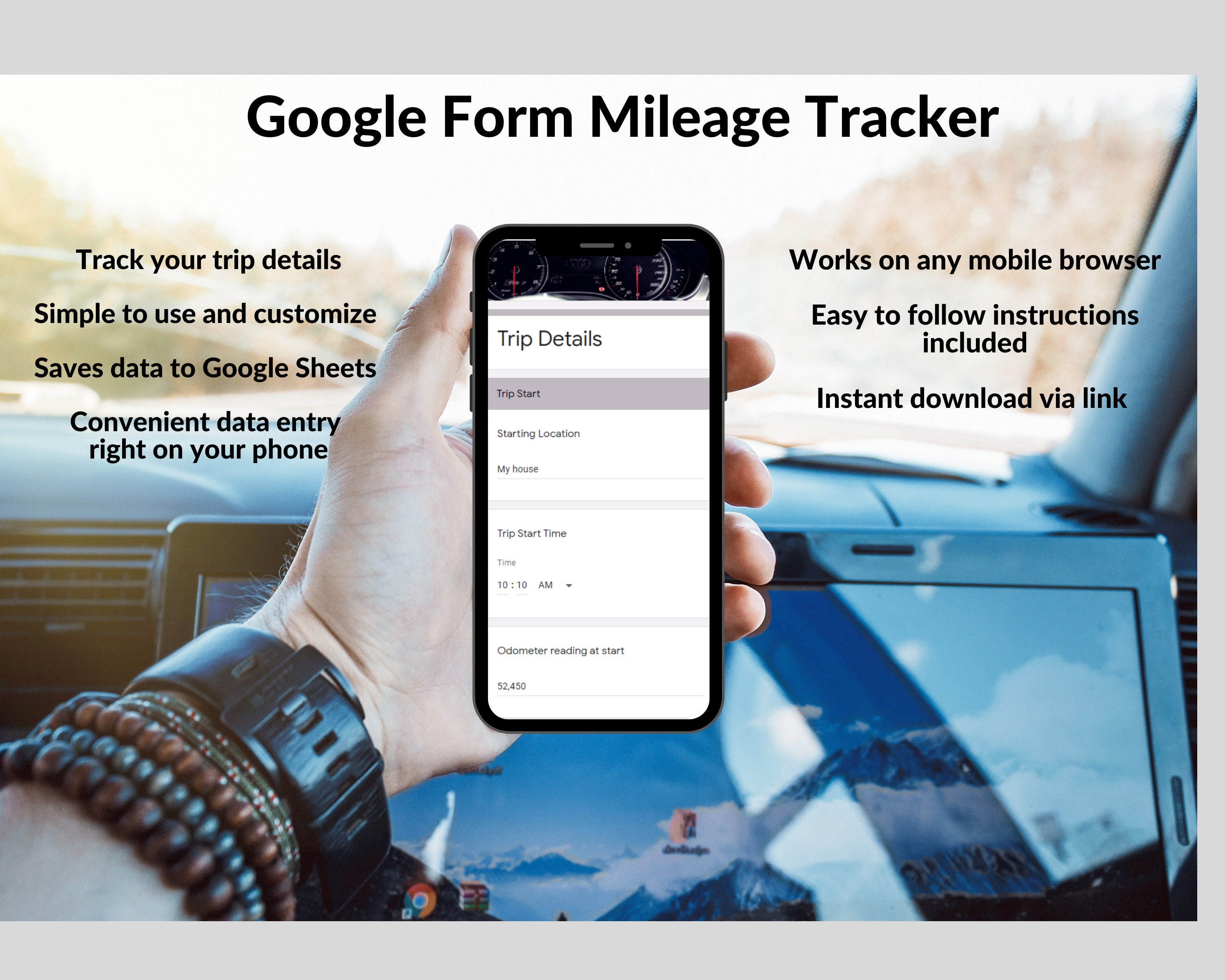Mileage Tracker | Trip Log | Google Forms - Etsy