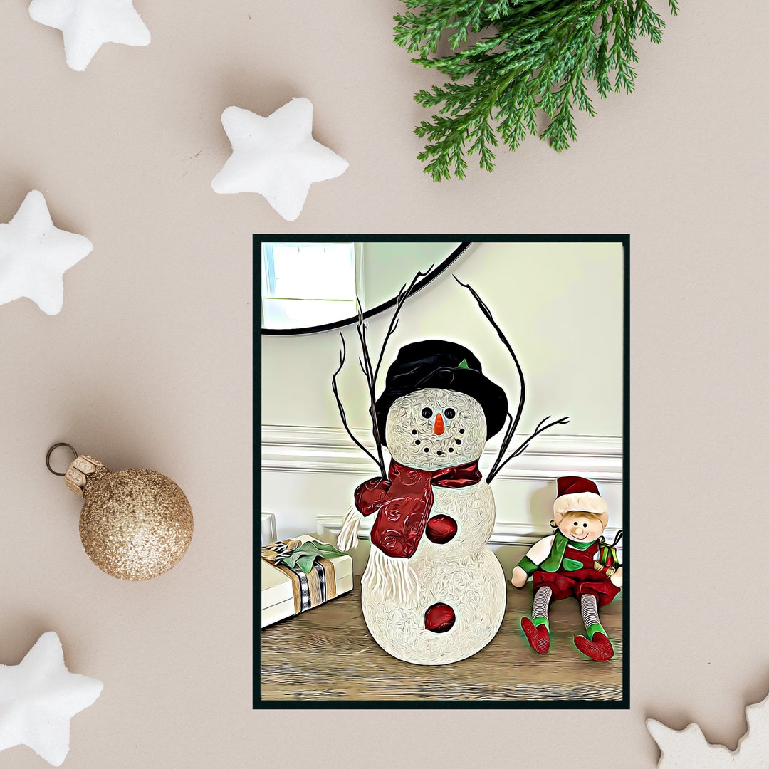 Snowman and Elf Helper Digital Download - Etsy
