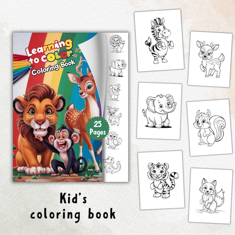 Kids Coloring Pages Animal Printable Book, Children Coloring Pages ...