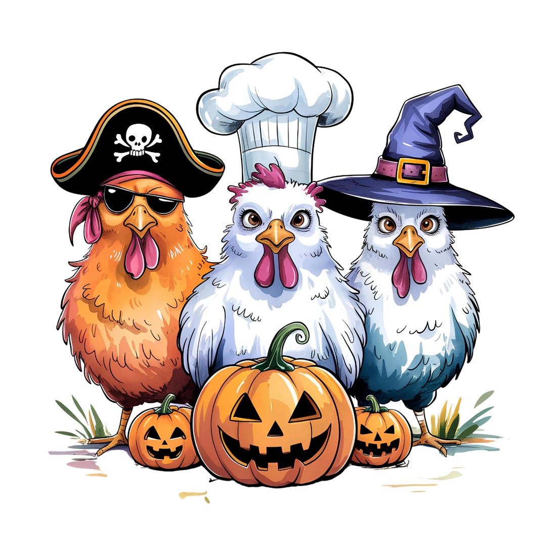 Chicken Clipart Halloween PNG, Chicken Png Shirt Halloween Chickens Png ...
