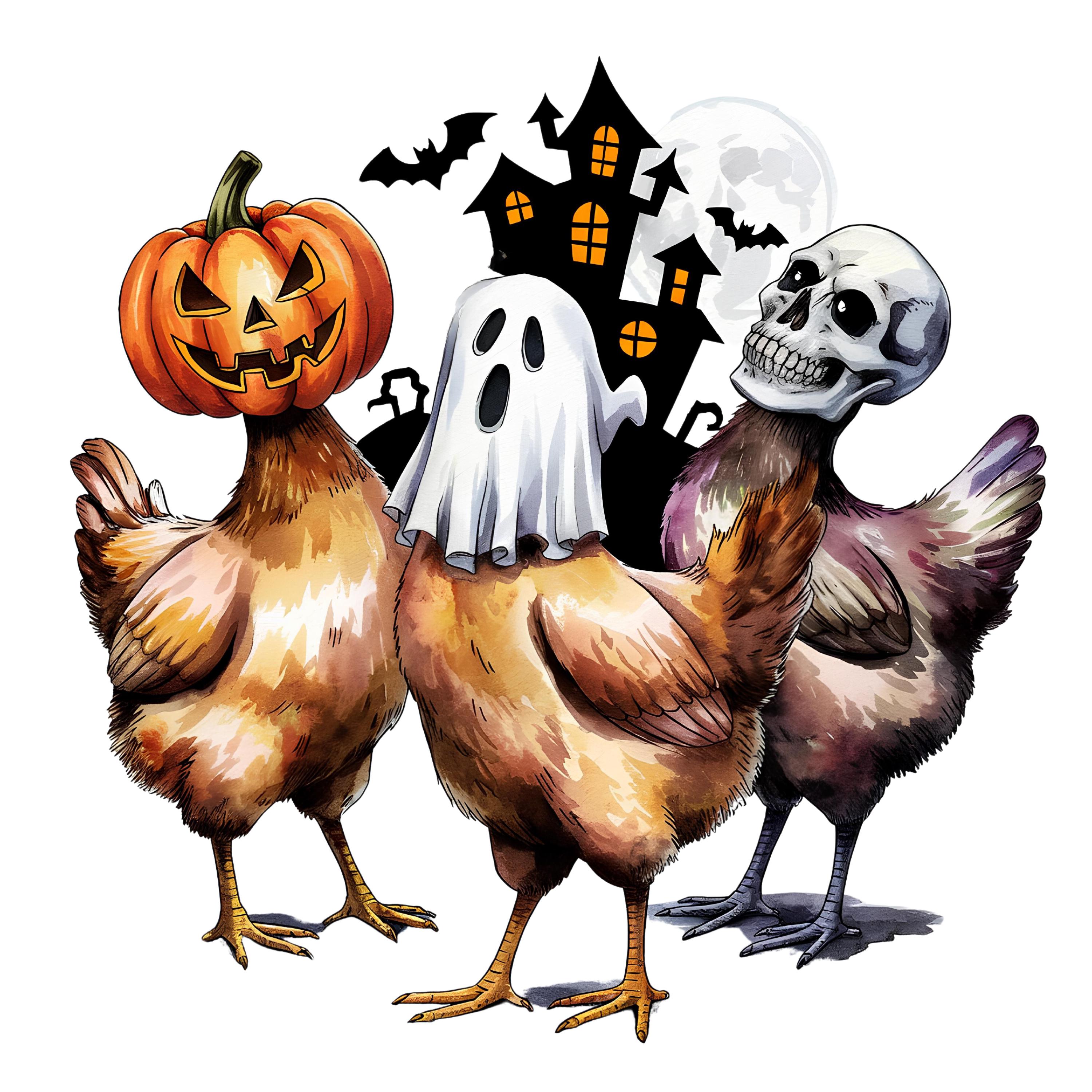 Chicken Clipart Halloween PNG, Chicken Png Shirt Halloween Chickens Png ...