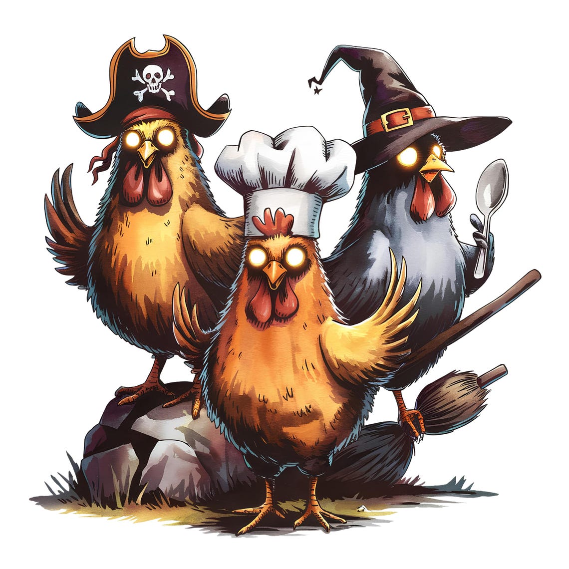 Chicken Clipart Halloween PNG, Chicken Png Shirt Halloween Chickens Png ...