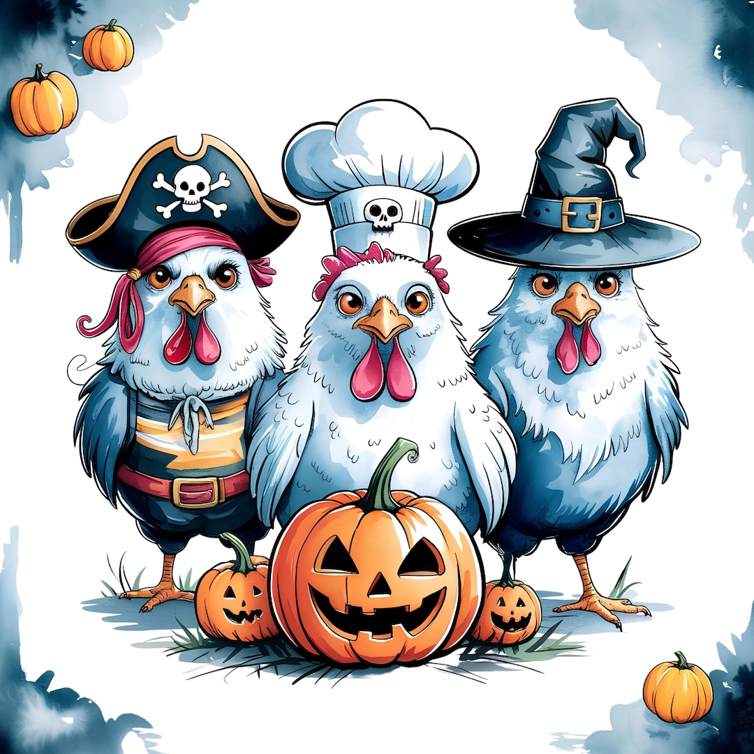 Chicken Clipart Halloween PNG, Chicken Png Shirt Halloween Chickens Png ...