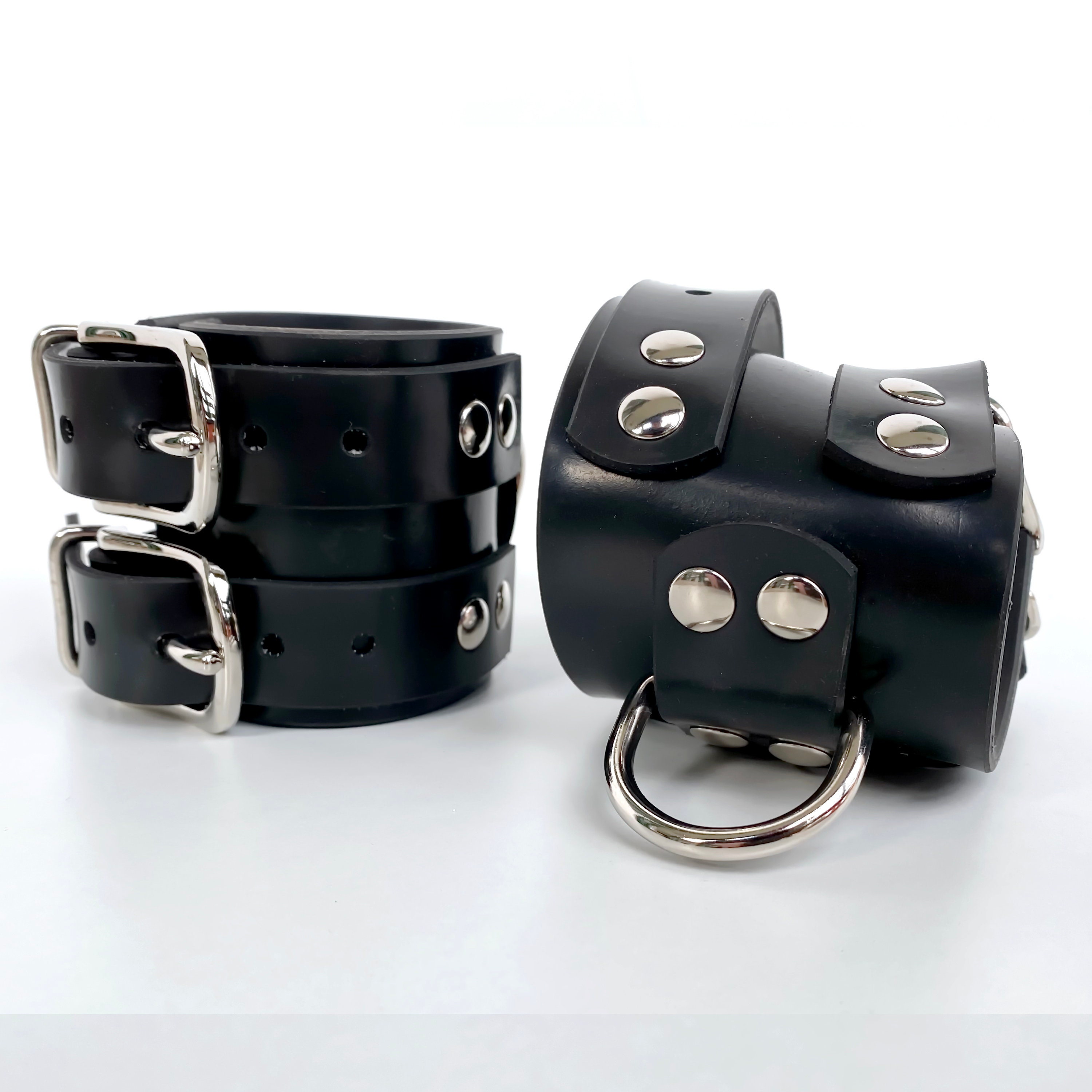 Heavy Rubber Wrist Restraints – BDSM Bondage Cuffs – Handmade Fetish ...
