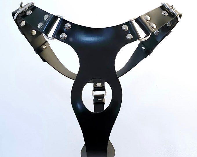 Heavy rubber men's g-string with butt-plug holder, partywear fetish ...