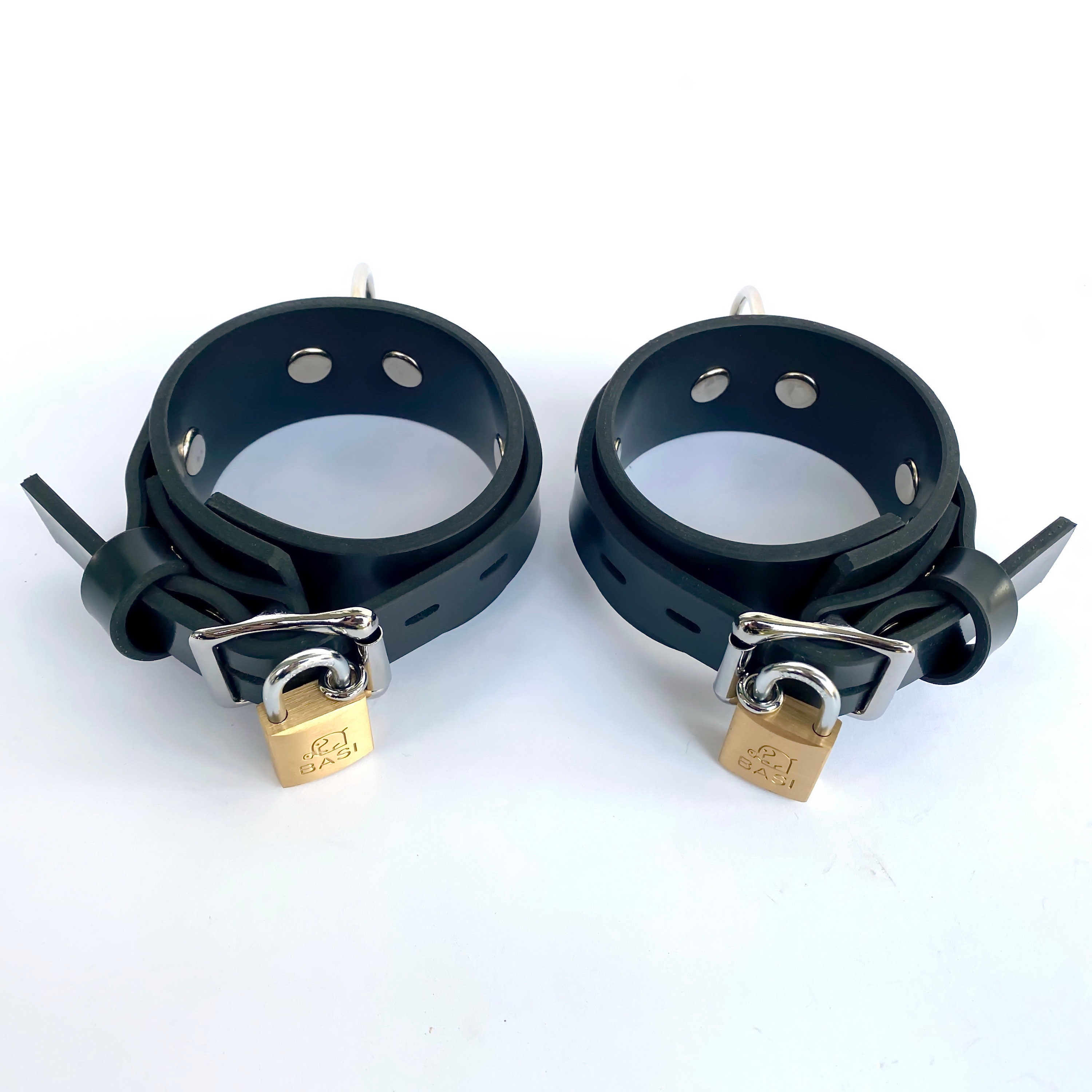 Heavy Rubber Lockable Ankle Restraint Set - Bondage Fetish Passion ...