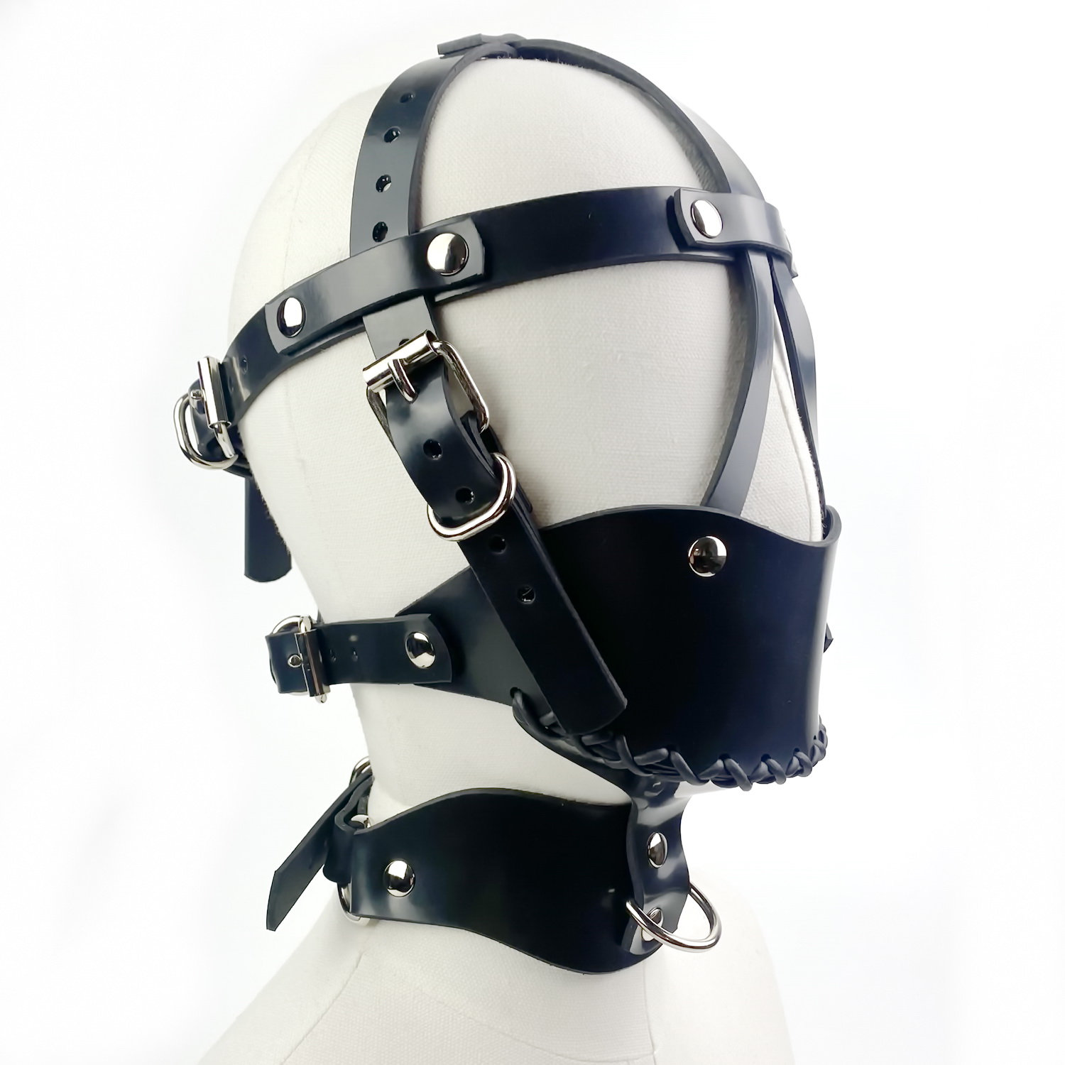 Heavy Rubber Muzzle / Head Harness With Ergonomic Shaped Collar Bondage - Etsy