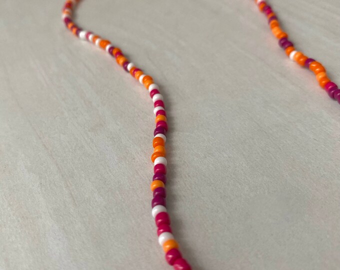 Handmade "sunset" Beaded Necklace - Etsy