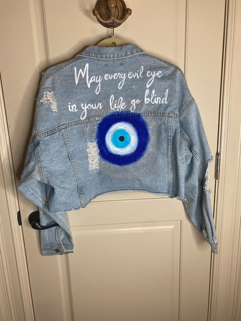 Evil Eye Jean Jacket - Etsy