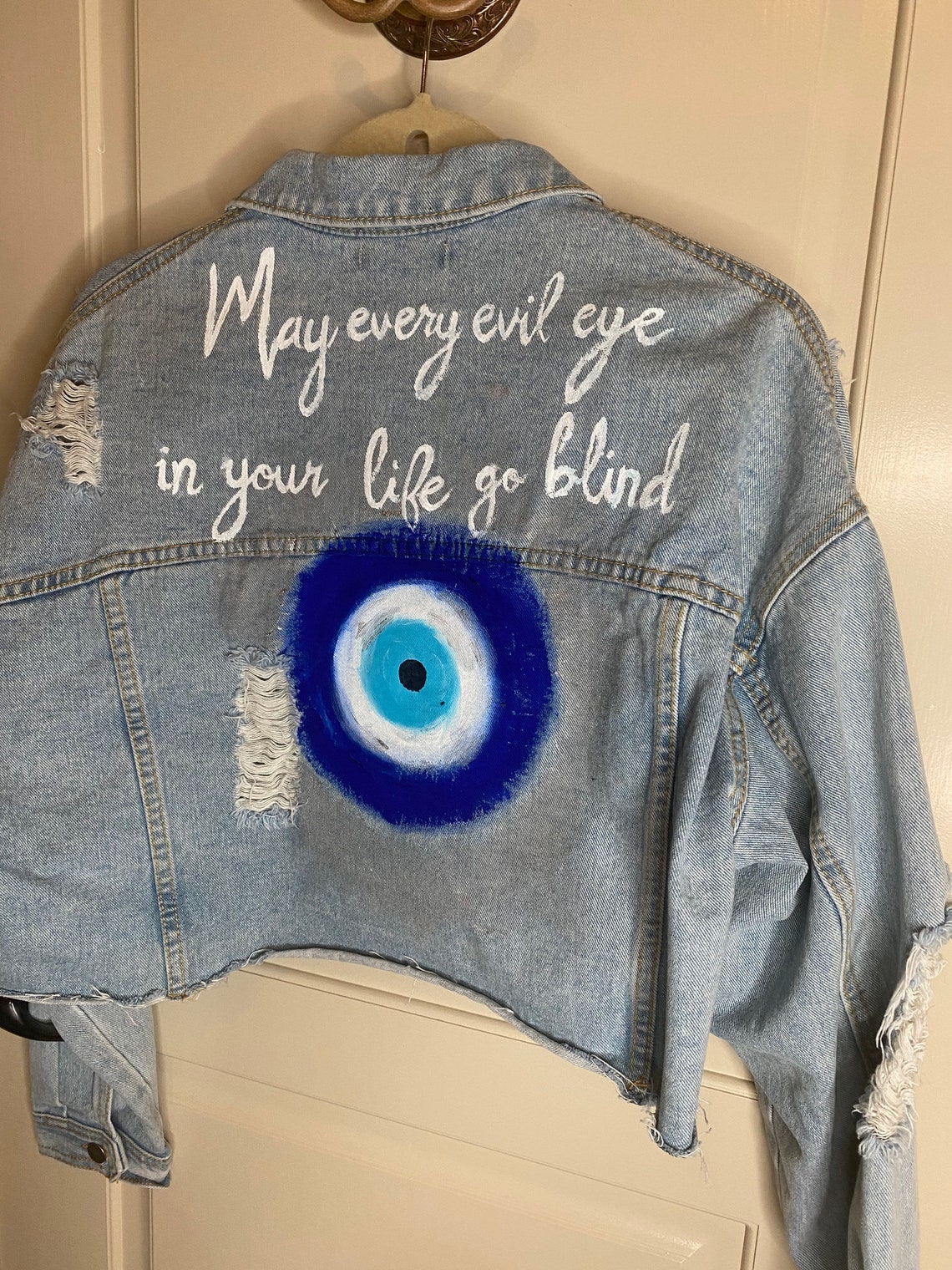 Evil Eye Jean Jacket - Etsy