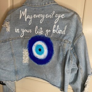Evil Eye Jean Jacket - Etsy