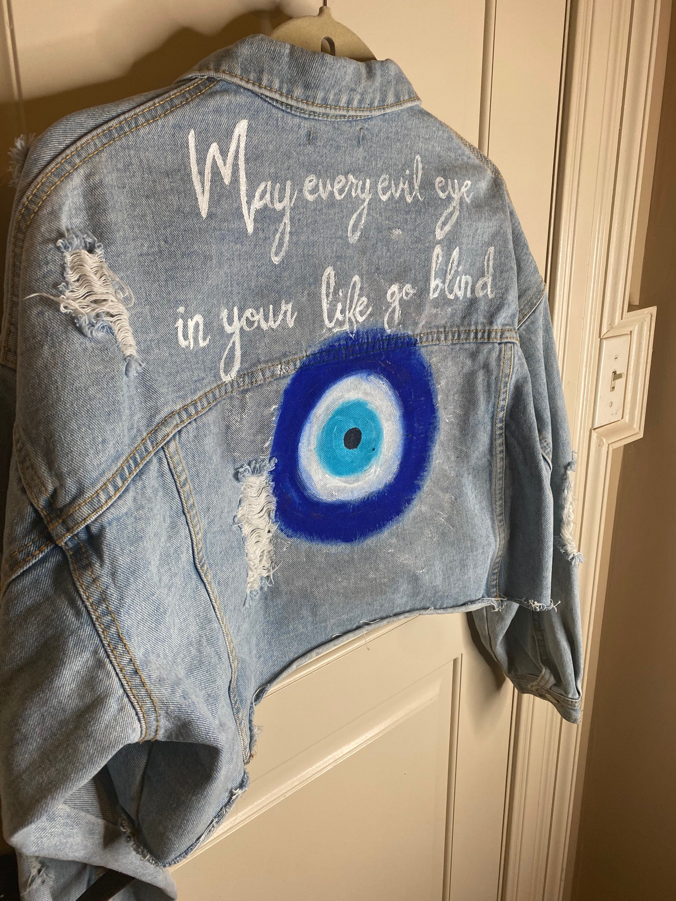 Evil Eye Jean Jacket - Etsy