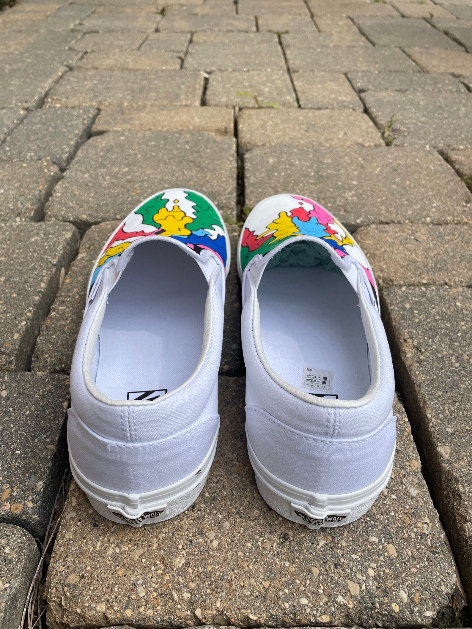 Custom Hand-painted Slip-on Vans - Etsy