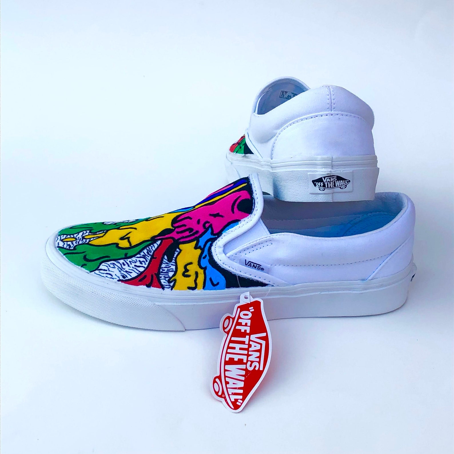Custom Hand-painted Slip-on Vans | Etsy
