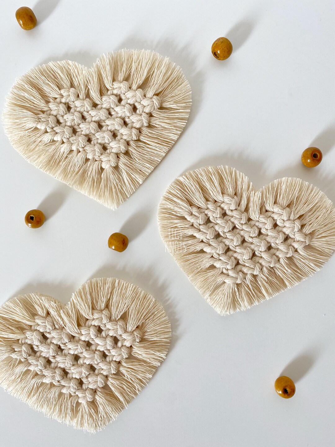 Mini Macrame Hearts - Etsy