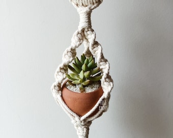 Macrame Mini Plant Hanger - Etsy