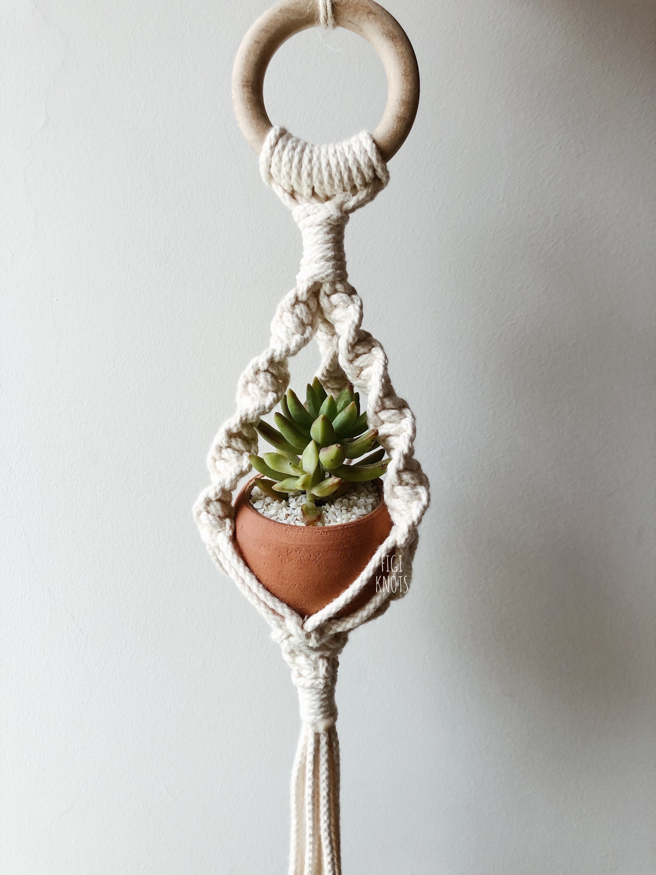 Macrame Mini Plant Hanger - Etsy