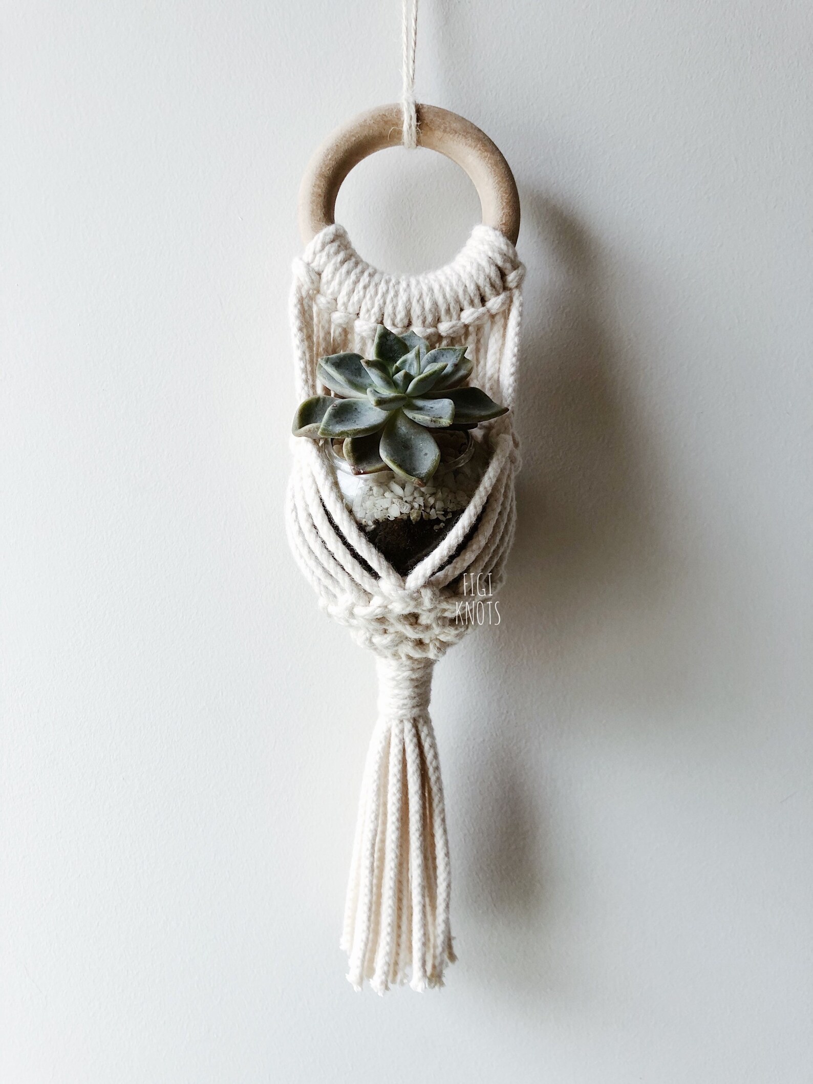 Macrame Mini Plant Hanger - Etsy