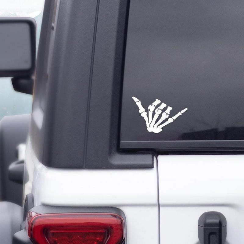 Skeleton Hand Decal - Etsy