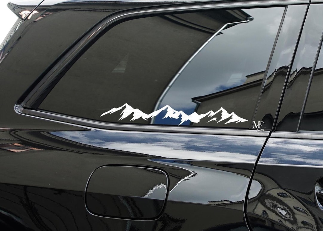 Mountain Range Vinyl Car Decal, Outdoors Vinyl Sticker for Window ...