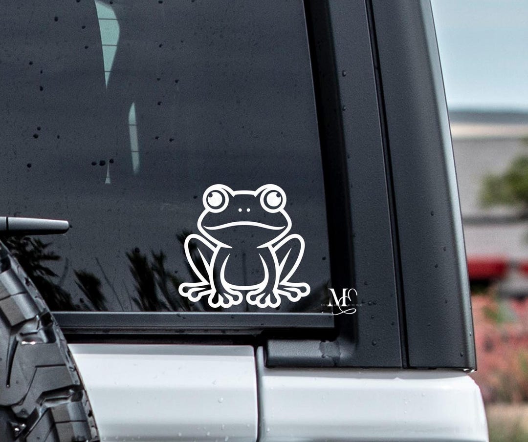 Cute Frog Car Decal, Vinyl Sticker for Window, Trending Vinyl Decal ...