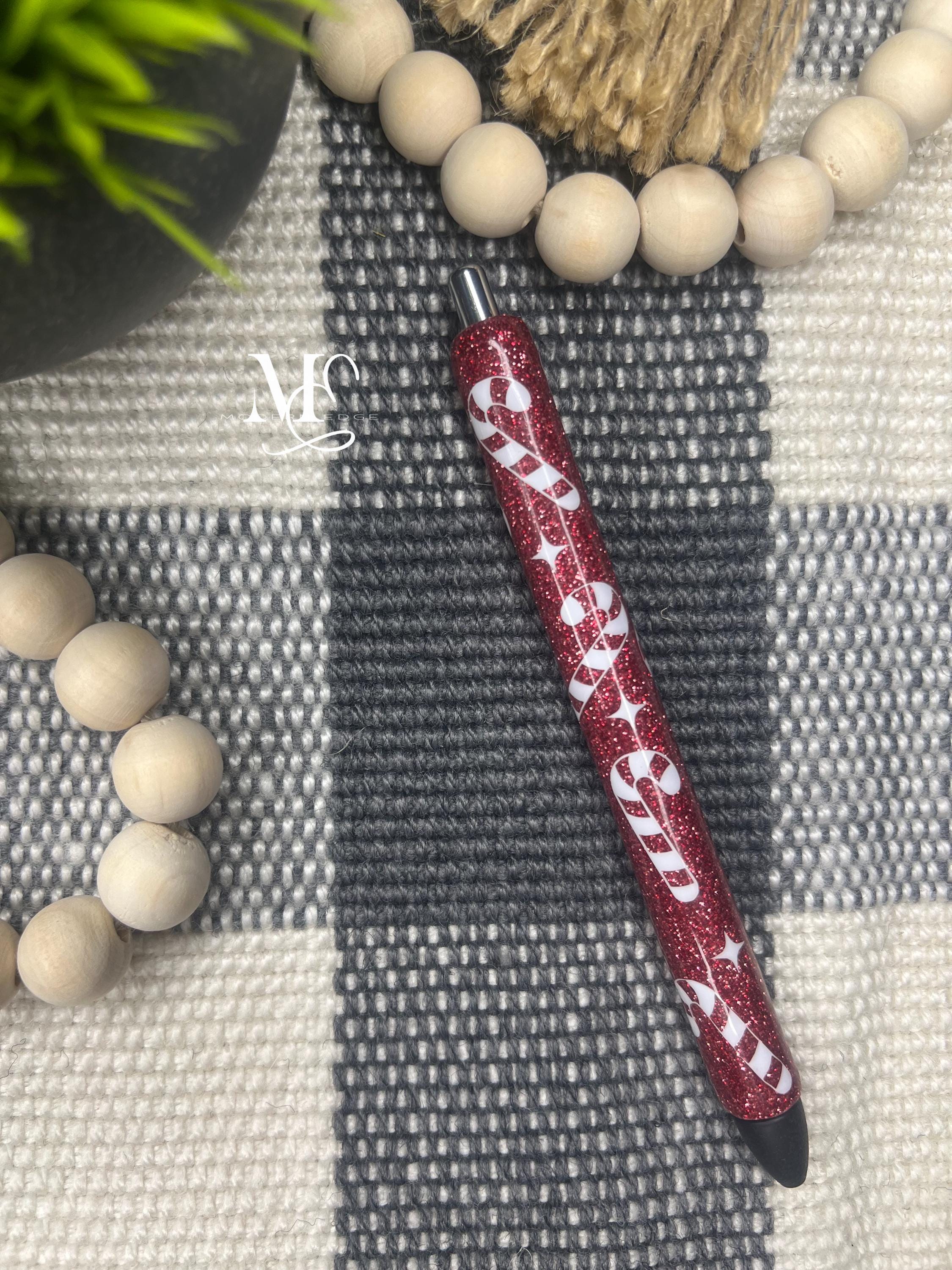 Christmas Glitter Gel Pens, Candy Cane Pen, Reindeer Pen, Snowman Pen ...