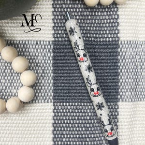 Christmas Glitter Gel Pens, Candy Cane Pen, Reindeer Pen, Snowman Pen ...