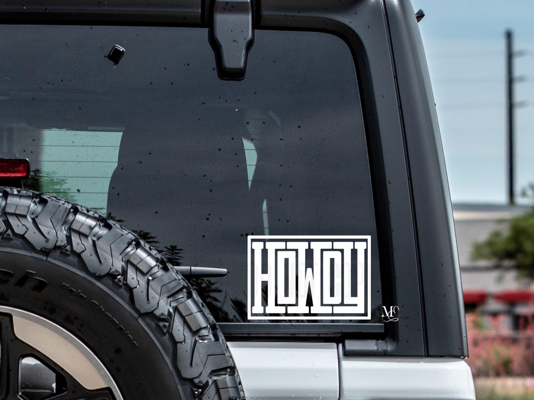 Howdy Car Decal, Trendy Car Decal for Women, Cute Car Accessories ...