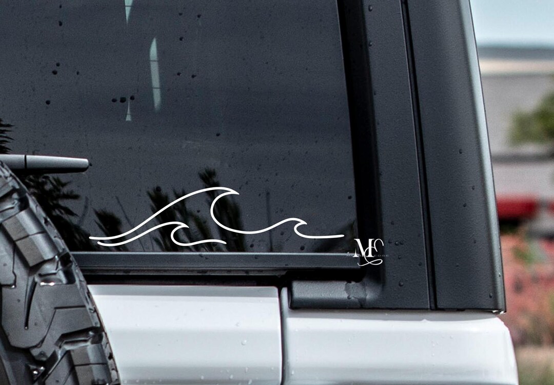 Ocean Wave Vinyl Car Decal, Ocean Vinyl Sticker for Window, Trending ...