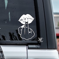 F U Girly Middle Finger Cute Vinyl Decal | Car Decal | Truck Decal ...