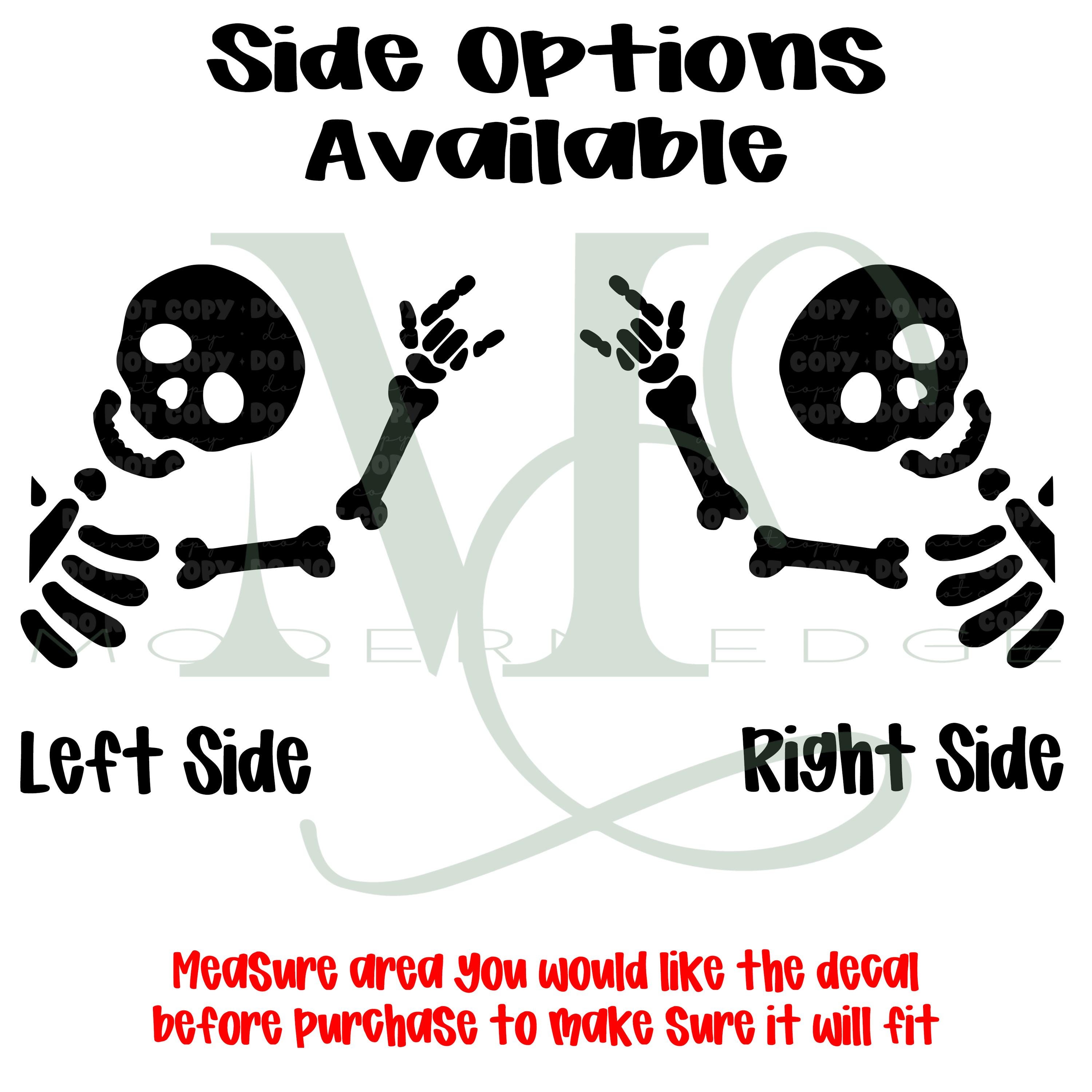 Skeleton Rocker Car Decal, Vinyl Sticker for Window, Trending Vinyl ...