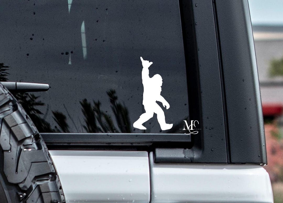 Bigfoot Hangloose Vinyl Car Decal, Sasquatch Vinyl Sticker for Window ...