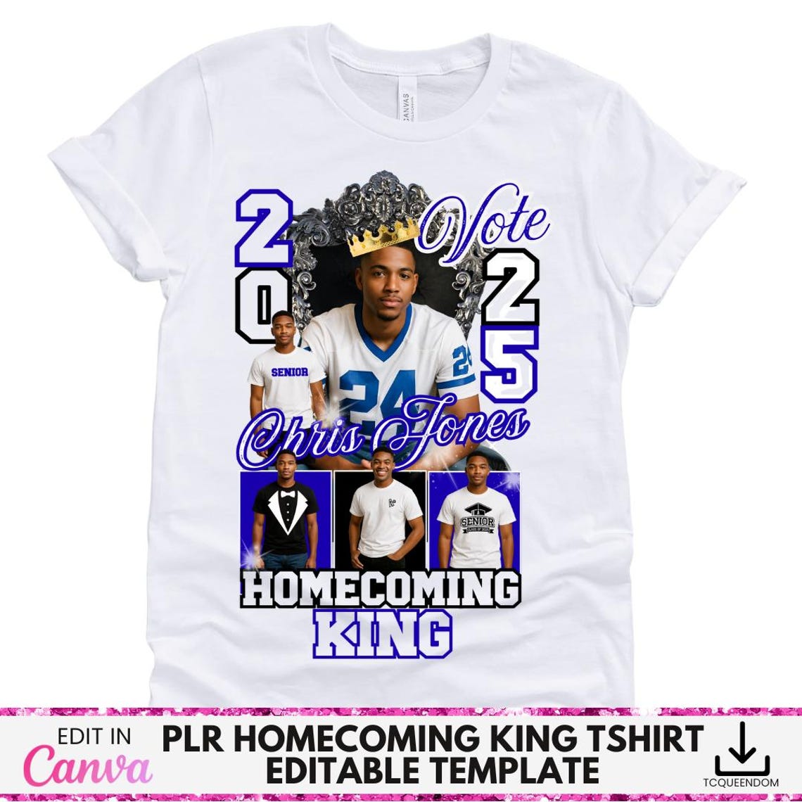 Vote Homecoming King T-shirt Template, Canva Homecoming, Class of 2026 ...