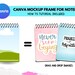 Canva Drag N Drop Notepad Frame Template, Canva Mockup, Editable Canva ...