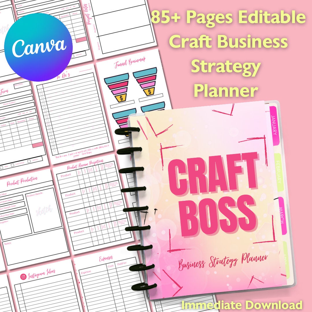 Canva Craft Business Planner Template, Craft Business Strategy Planner ...