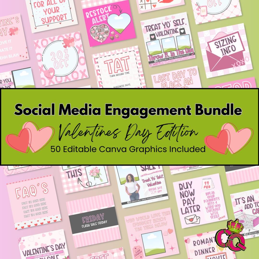 Canva, Valentine Engagement Interactive Social Media Bundle, Social ...